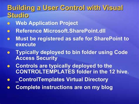 Sharepoint Development For Asp Net Developers Ppt