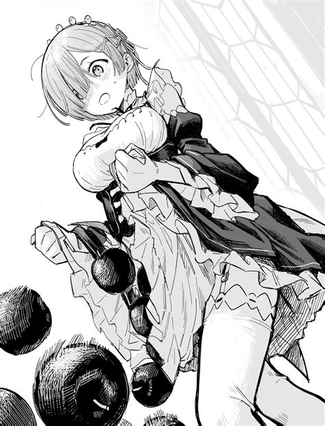 Rem Rezero Kara Hajimeru Isekai Seikatsu Drawn By Mameroku Danbooru