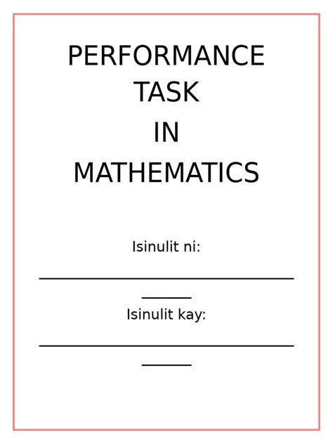 performance task pdf