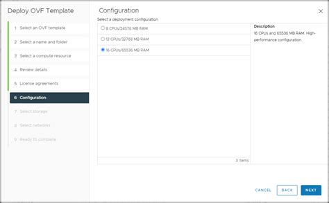 vcenter 7 — deploy ovf template ova internet