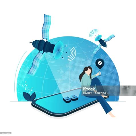 5g Network Cloud Computing Technology Concept Stock Illustration