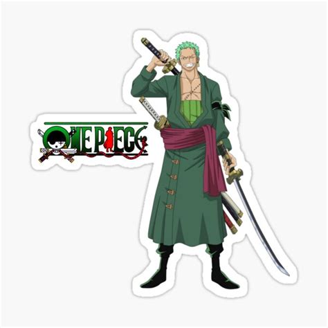 Animes Roronoa Zoro One Piece Sticker For Sale By ALi Peace Redbubble