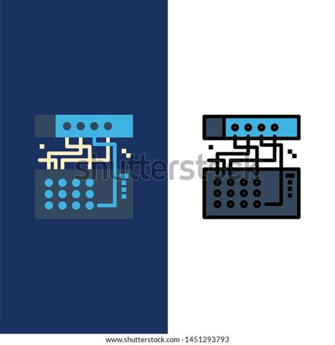 Analog Connection Device Module Sound Icons Stock Vector Royalty Free