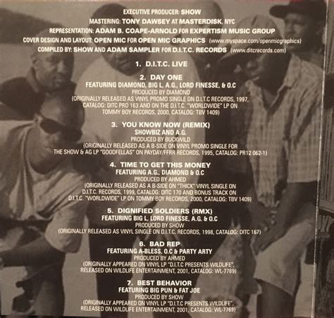 Rare Unreleased By D I T C CD D I T C Records In New York