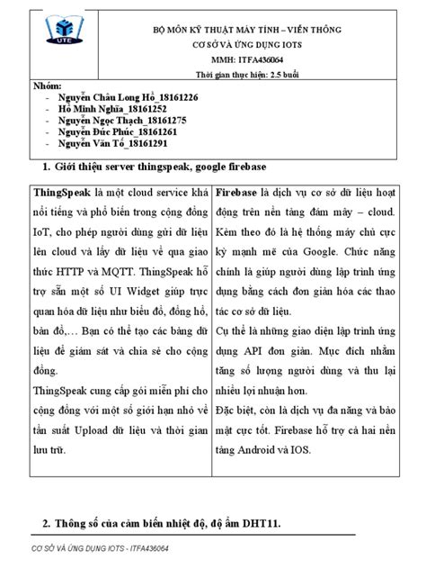 Lab 3 Esp Thingspeak Firebase Pdf