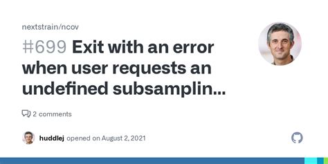 Exit With An Error When User Requests An Undefined Subsampling Scheme