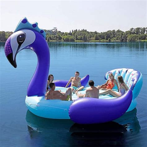 Buy 6 Person Inflatable Giant Peacock Pool Float Rideable Ride On