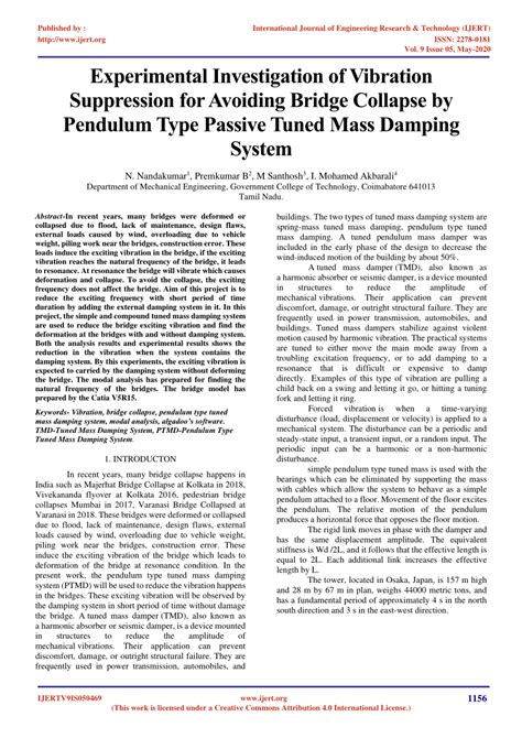 Pdf Experimental Investigation Of Vibration Suppression For Avoiding