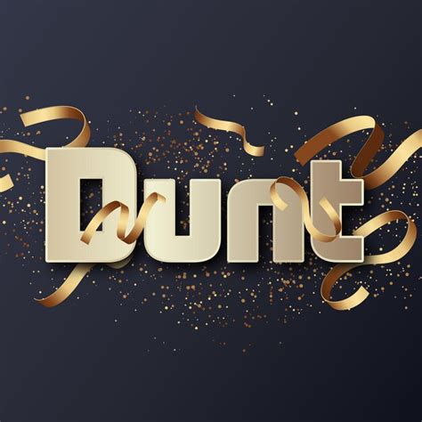 Premium Photo Dunt Text Effect Gold  Attractive Background Card Photo