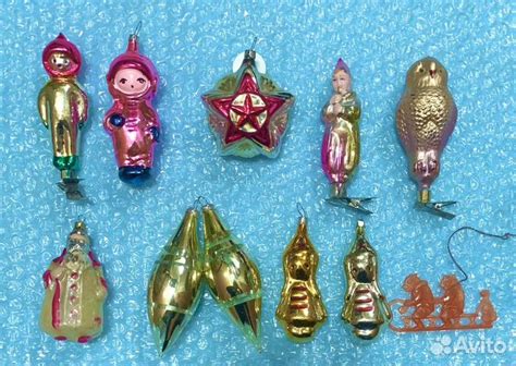 Елочные игрушки СССР космонавт мишки на санках купить в Москве Хобби и отдых Авито