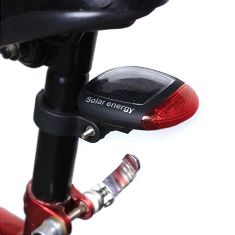 Bike Light Solar Powered Led Rear Flashing Tail Light For Bicycle