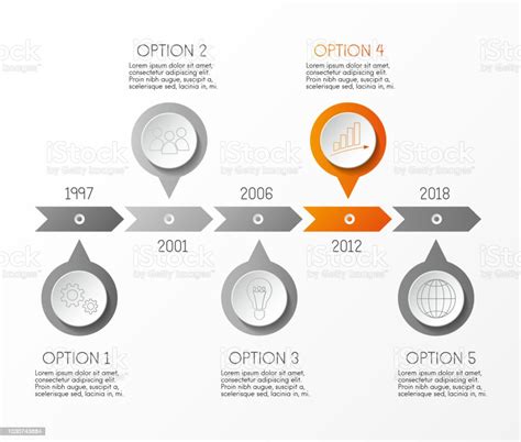 비즈니스 아이콘으로 회색 회사 타임 라인입니다 벡터입니다 3차원 형태에 대한 스톡 벡터 아트 및 기타 이미지 3차원 형태 5 5가지 개체 Istock