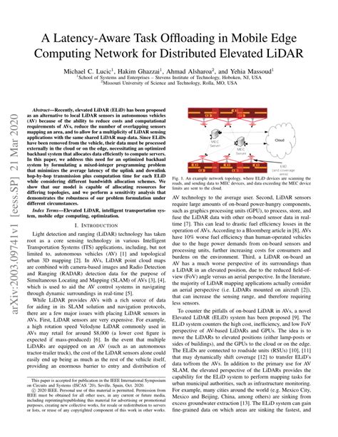 Pdf A Latency Aware Task Offloading In Mobile Edge Computing Network