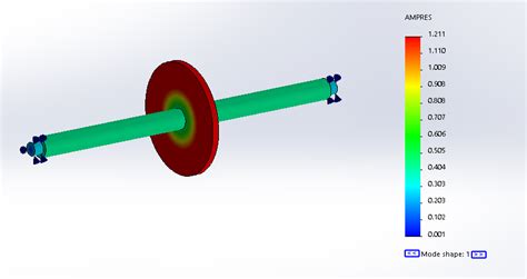 Frequency Analysis Of The Rotating Shaft Using Solidworks Simulation