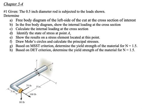 Solved Chapter Given The Inch Diameter Rod Is Chegg