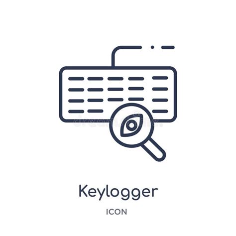 Linear Keylogger Icon From Cyber Outline Collection Thin Line