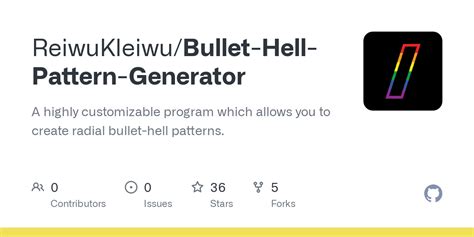 github reiwukleiwu bullet hell pattern generator a highly