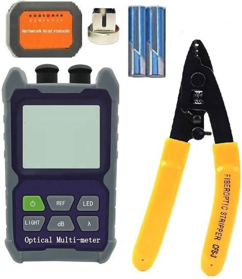 Techtest 3 In 1 Optical Power Meter With Optical Fiber Stripper 3 Holes