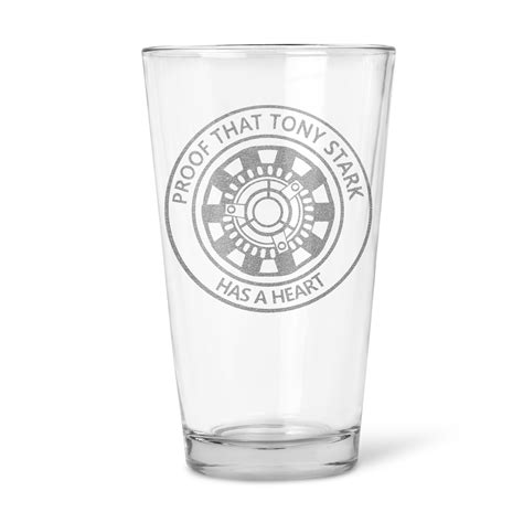 Iron Man Pint Glass Proof That Tony Stark Has A Heart Acid Ink Designs