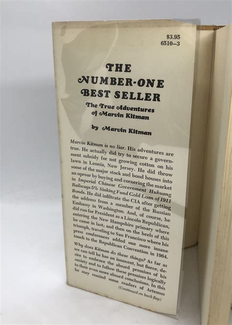 The Number One Best Seller The True Adventures Of Marvin Kitman First Edition By Marvin