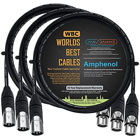 3 Units 1 5 Meter Van Damme Tour Grade Classic XKE Microphone