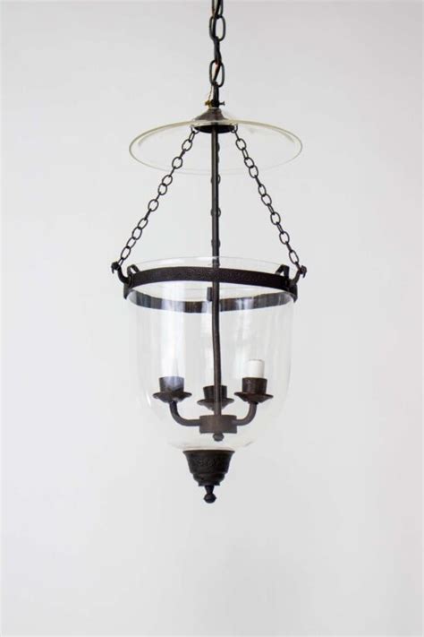 Late 20th Century Clear Glass Bell Jar With Darkened Brass Finish