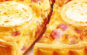 Tarte chèvre oignons lardons Marie