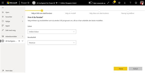 Opplæring Bygge en maskinlæringsmodell i Power BI Power BI Microsoft Learn