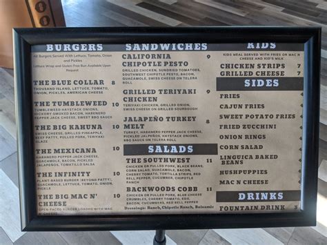 Backwoods Burgers Menu All You Need To Know