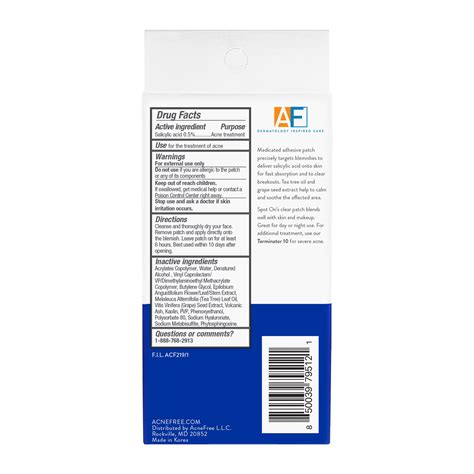 Salicylic Acid Spot On Acne Treatment Patches Acnefree Dermatology