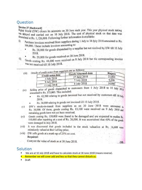 Lecture 61 Pdf Stocks Financial Accounting