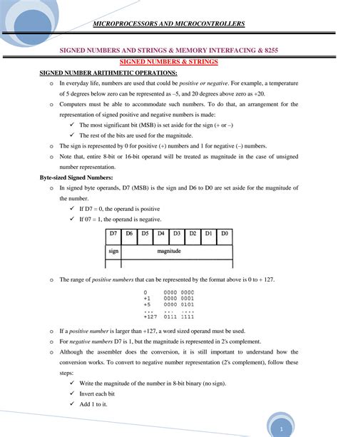 SOLUTION Microcontroller And Microcontrollers Signed Numbers And