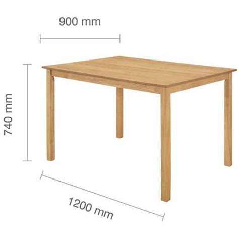Cottesmore 4 Seater Rectangle Dining Table Oak Wilko