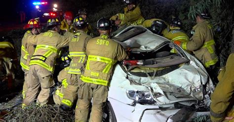 At Least 1 Dead After Car Veers Off Freeway In Otay Mesa Slams Into Tree