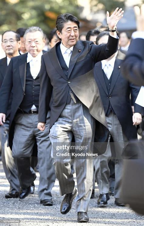Japanese Prime Minister Shinzo Abe Visits Ise Jingu A Shinto Shrine