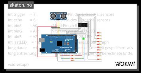Ultrasonic Sensor Ex Wokwi Esp32 Stm32 Arduino Simulator