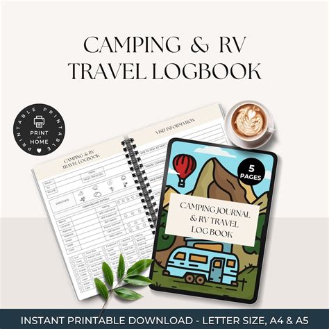 Rv Camping Log Campsite Log Rv Travel Planner Adventure Journal Campground Tracking Camping