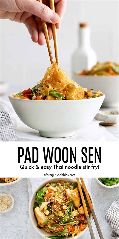 Pad Woon Sen Thai Stir Fry In 30 Minutes Glass Noodles Recipe