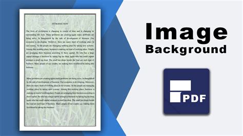 how to add image background in pdf using pdfelement youtube