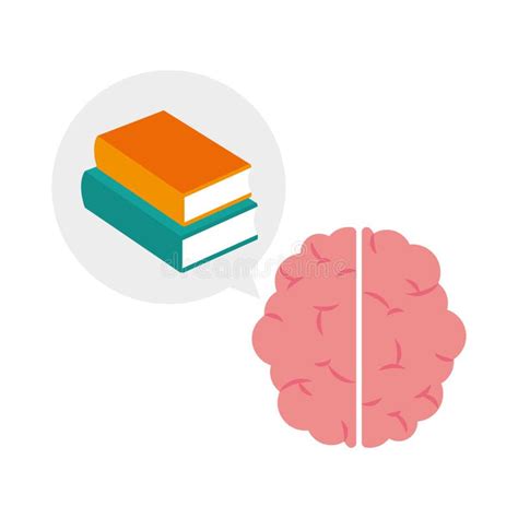 Mind Reading Brain With Book Knowledge Stock Vector Illustration Of