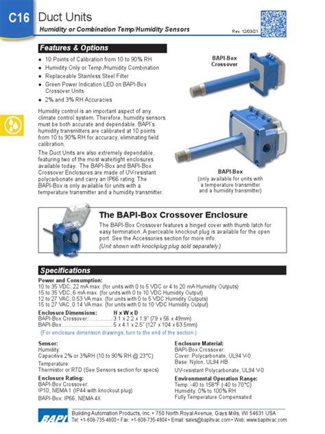 Selecting Accurate And Dependable Duct Humidity Sensors For Climate