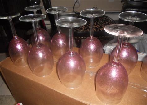 Diy Pink Glitter Wine Glasses For My Bridesmaids Weddingbee Photo