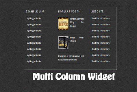 Hamza Design How To Add Multi Column Widget In Blogger Blog
