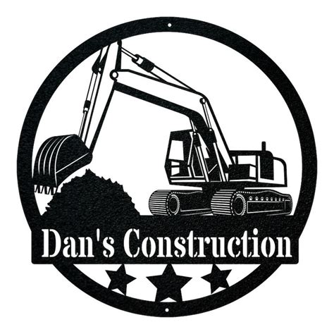 Dinozozo Excavator Construction Vehicle Business Custom Metal Signs