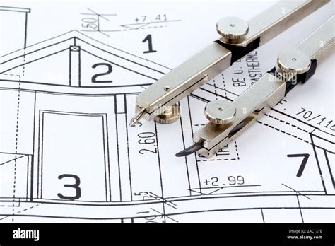 Building Plan For A House Stock Photo Alamy