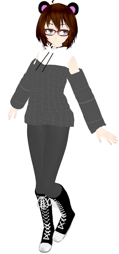 Mmd Tda Adri Grey Hoodie Outfit No Dl By Adrimmd On Deviantart