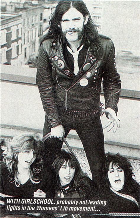 Lemmy Kilmister And Girlschool Motorhead Lemmy Kilmister Girls