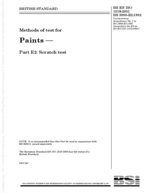 Scratch Resistance Test Bseniso15182001 Pdf Standardization