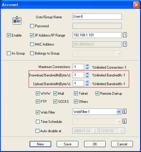 how to limit upload download bandwidth only with cc proxy software