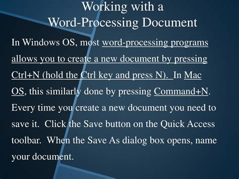 PPT Word Processing Basics PowerPoint Presentation Free Download ID
